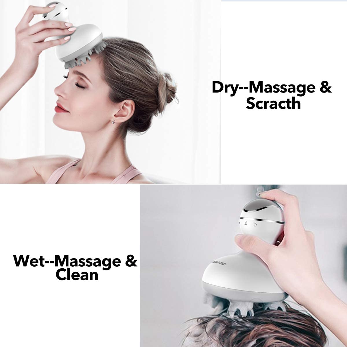 Legiral Electric Scalp Massager with 4 Replacement Massage Heads Porta