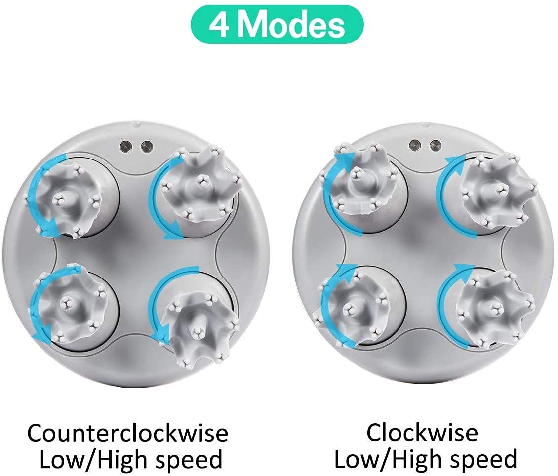 Legiral Electric Scalp Massager with 4 Replacement Massage Heads Porta